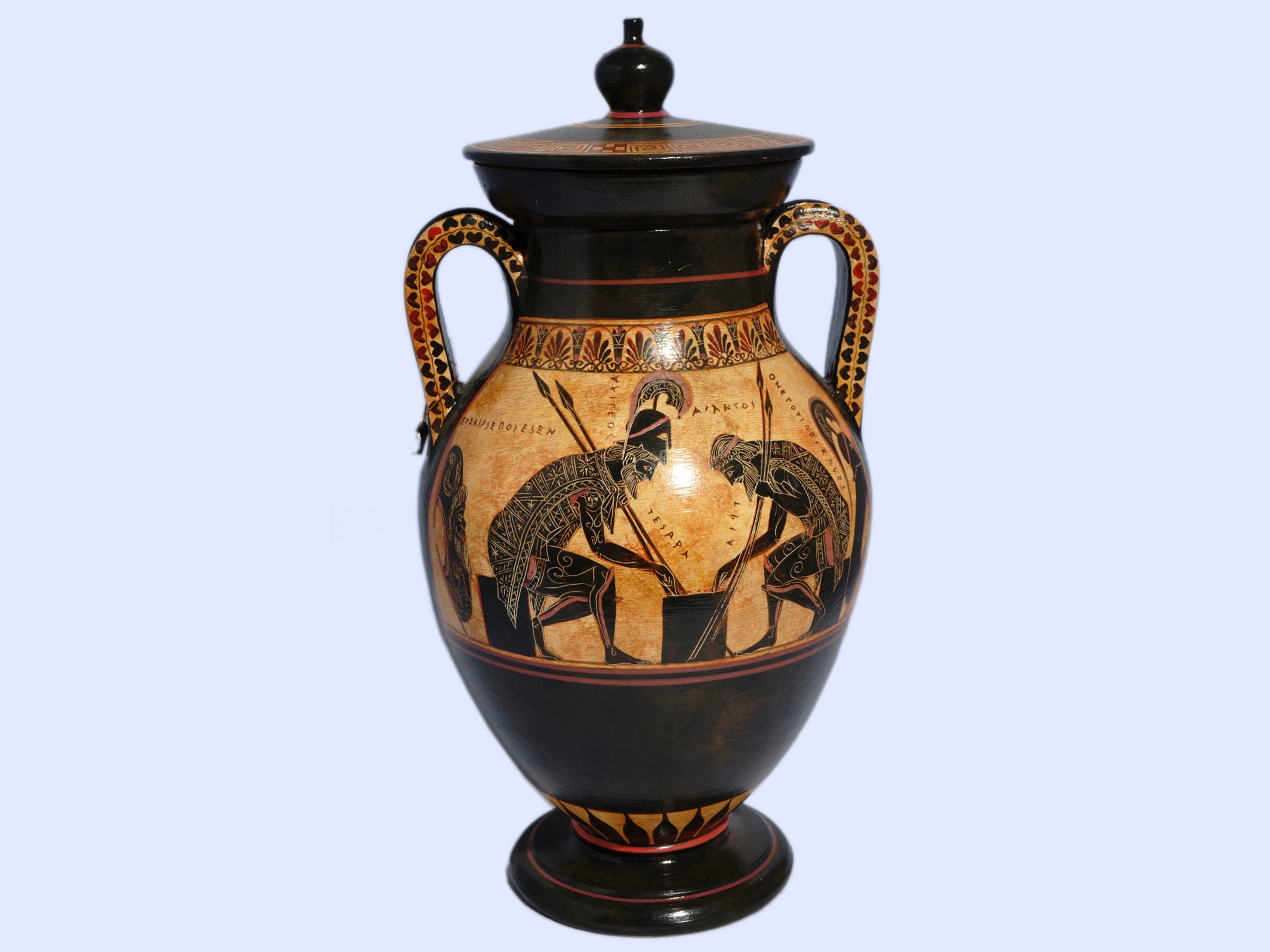 Achilles And Ajax Playing A Board Game Amphora Archaic Etsy