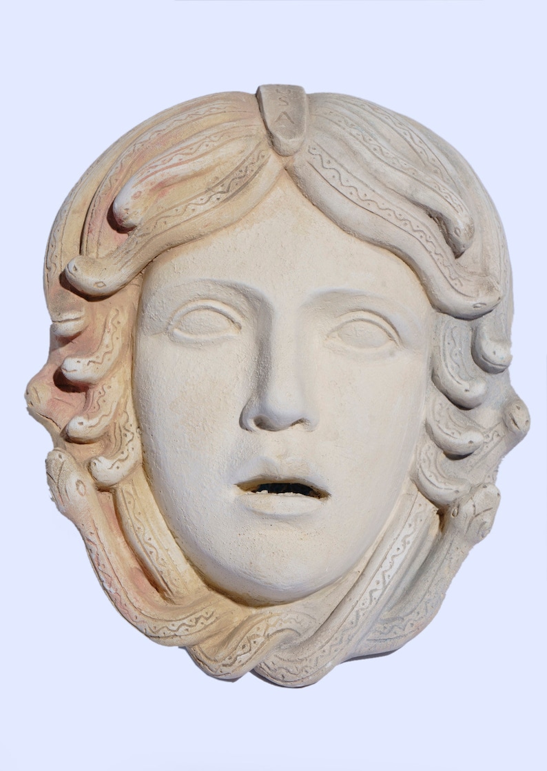 Medusa Gorgo Plaster Wall Mask Ancient Greek Masks Home - Etsy