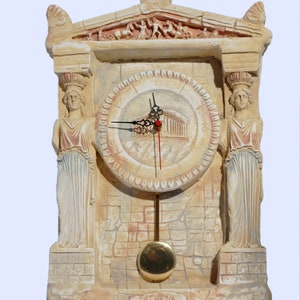 Caryatids Pendulum Wall Clock Sculpture, Women Columns of the ...