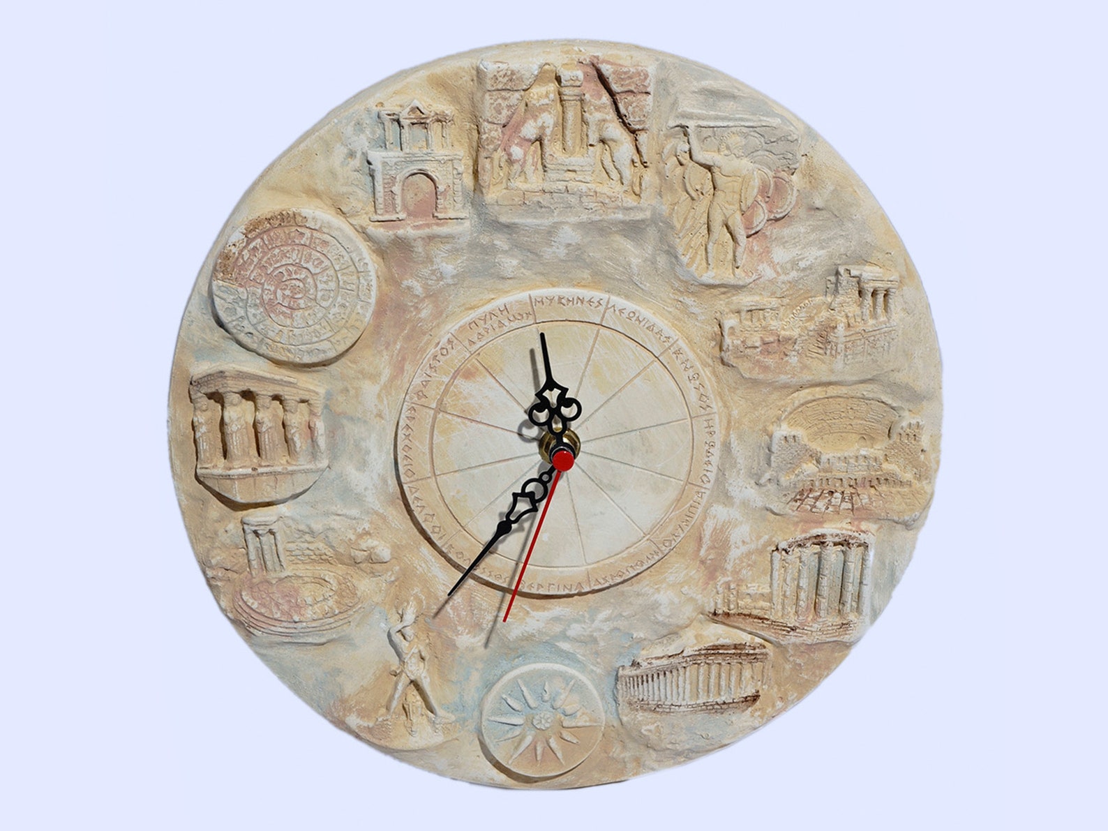Ancient Greek Relief Wall Clock With Famous Archaeological | Etsy