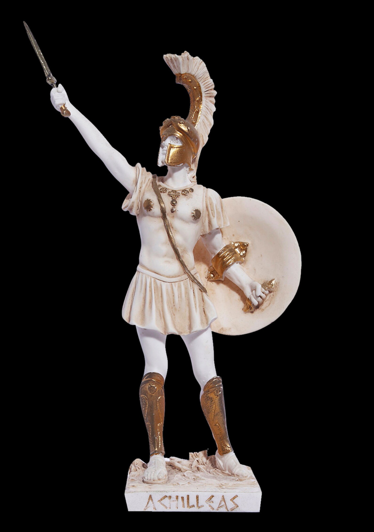 Achilles Statue With His Sword And Shield The Great Greek | Etsy