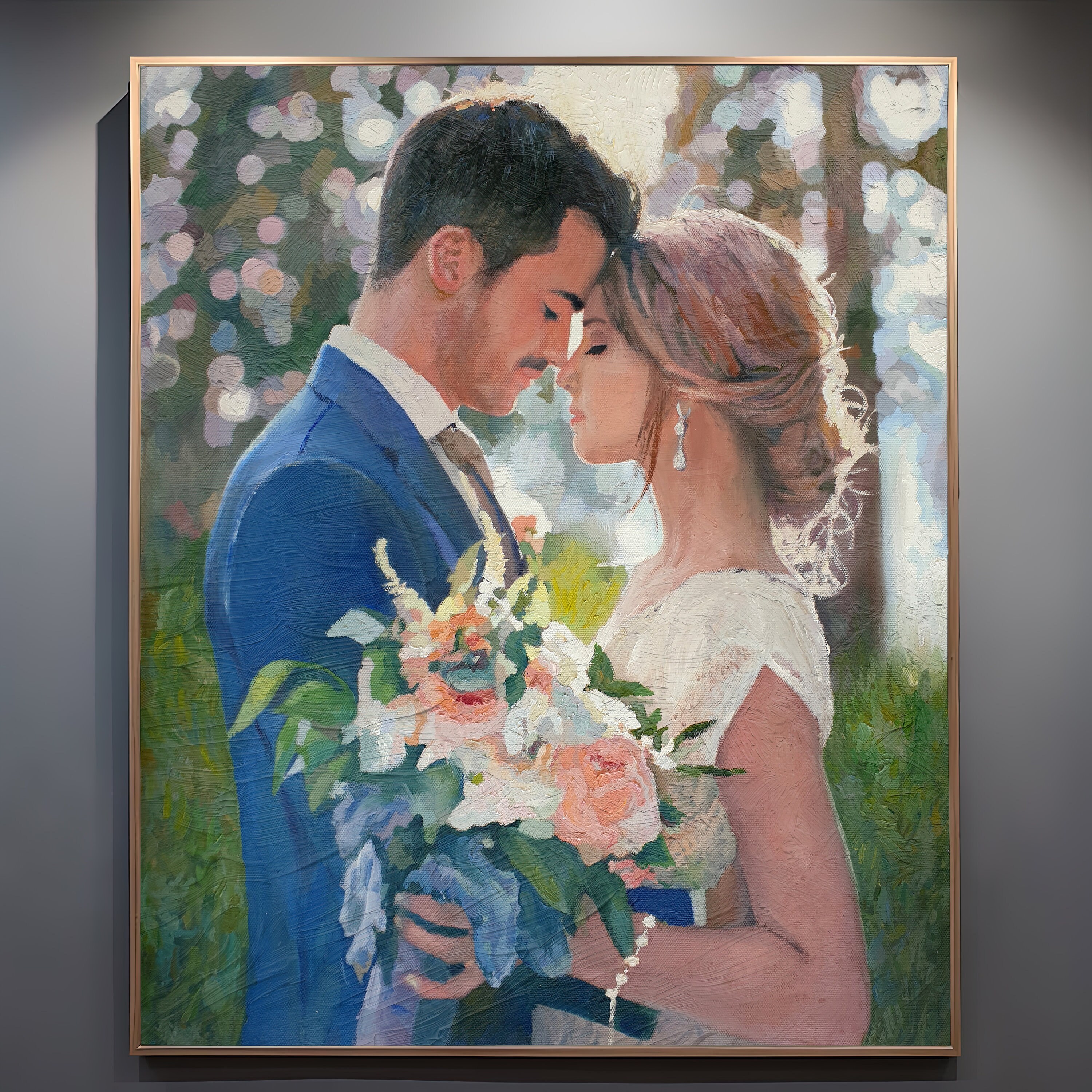 Custom Oil Painting From Your Photo, Personalized Wedding Painting ...