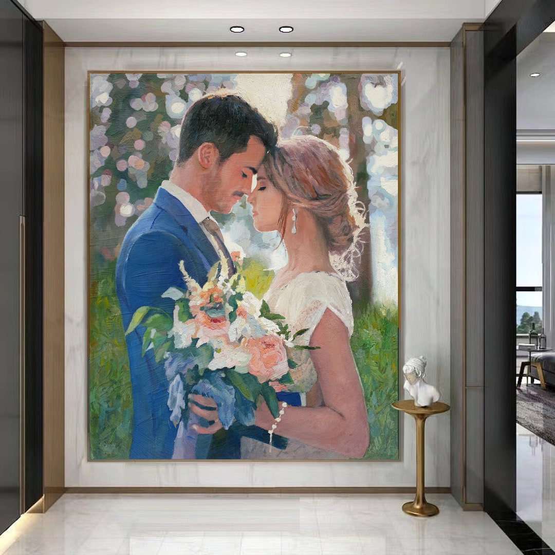 Custom Oil Painting From Your Photo, Personalized Wedding Painting ...