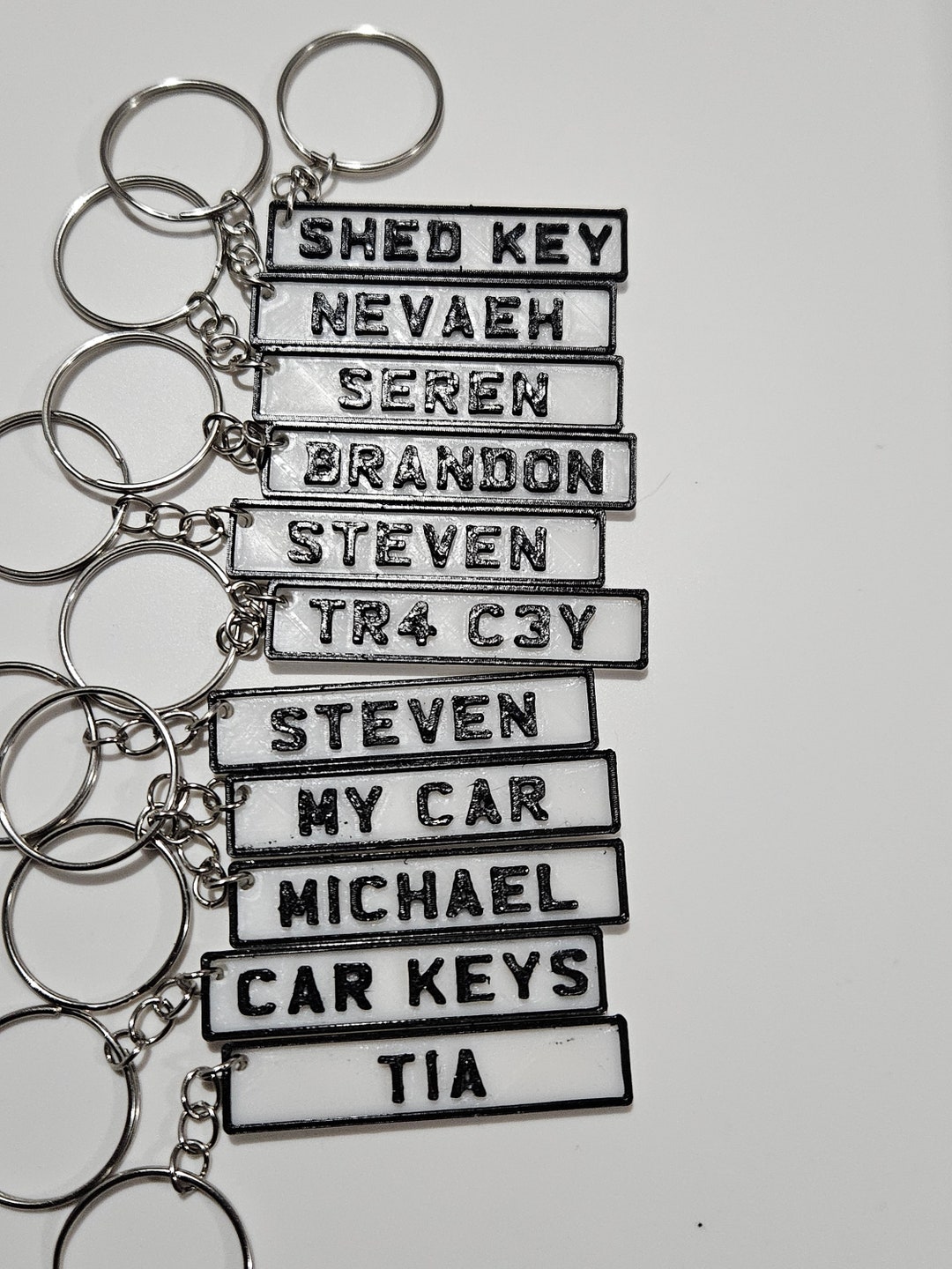 3d Printed Car Number Plate Keyring License Plate Keyring Personalised ...