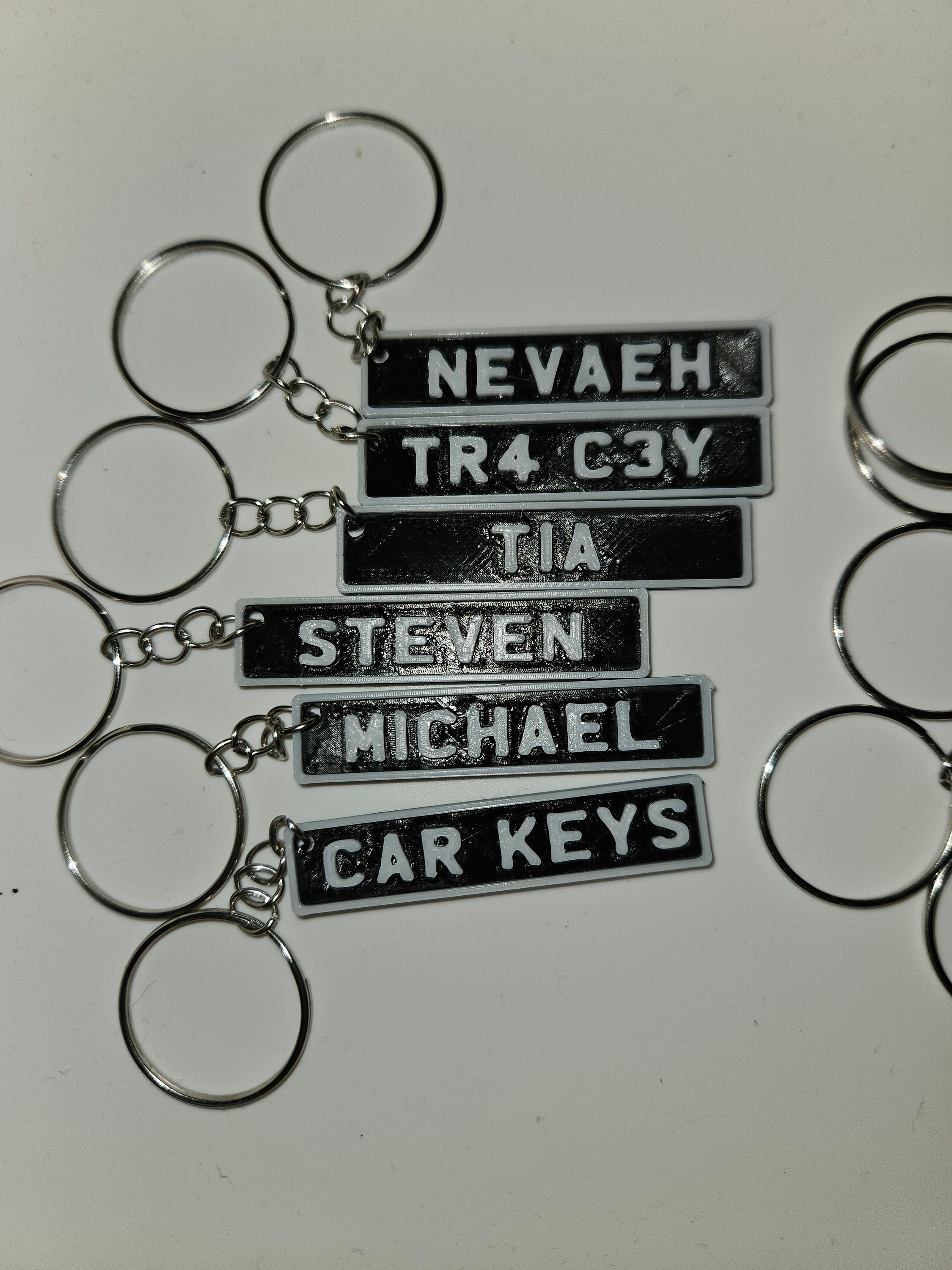 3d Printed Car Number Plate Keyring License Plate Keyring Personalised ...