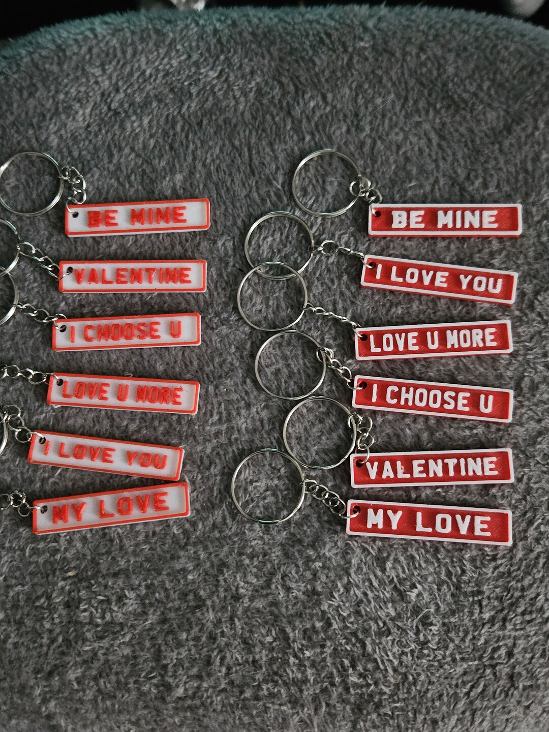 3d Printed Valentine Car Number Plate Keyring License Plate Keyring ...