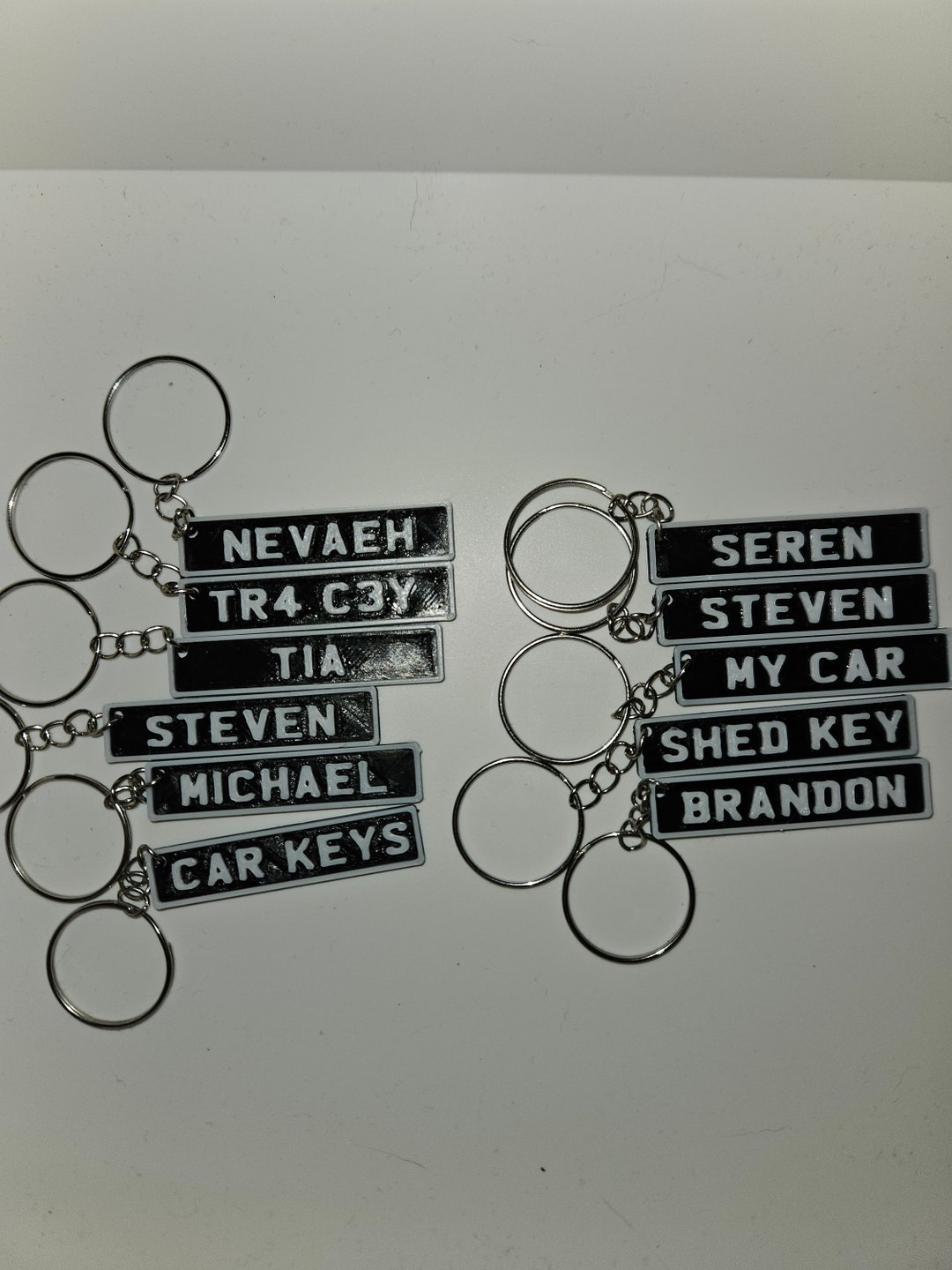 3d Printed Car Number Plate Keyring License Plate Keyring Personalised ...