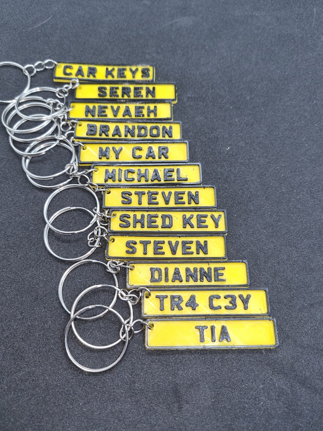 3d Printed Car Number Plate Keyring License Plate Keyring Personalised ...