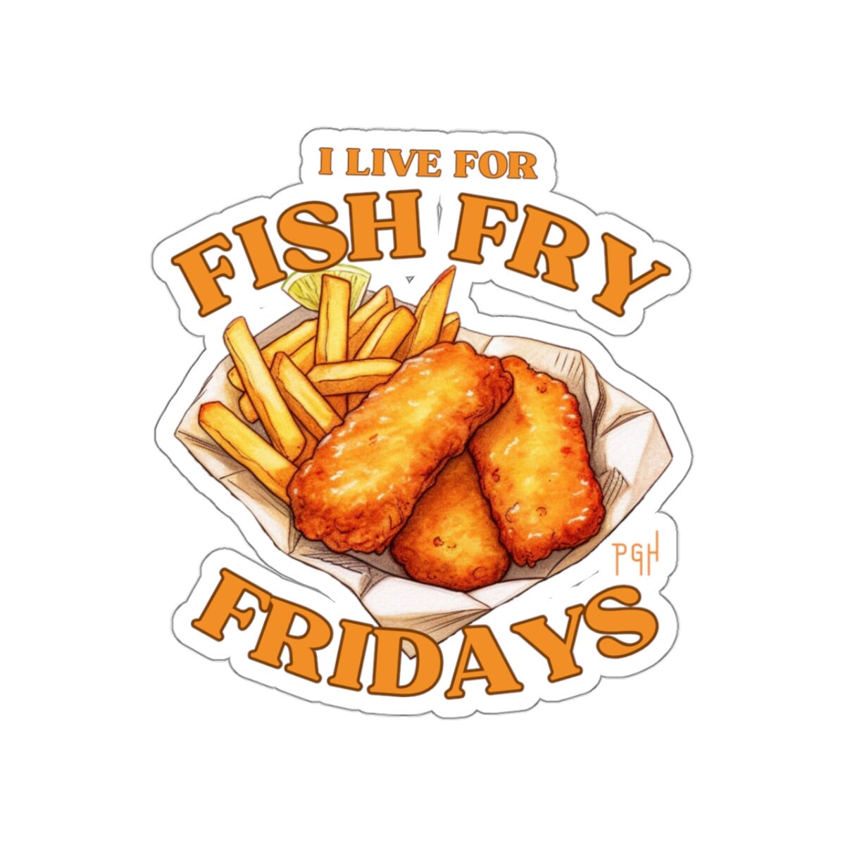 Fish Fry Fridays Kiss-cut Stickers, Catholic Gift, Lent Gift ...
