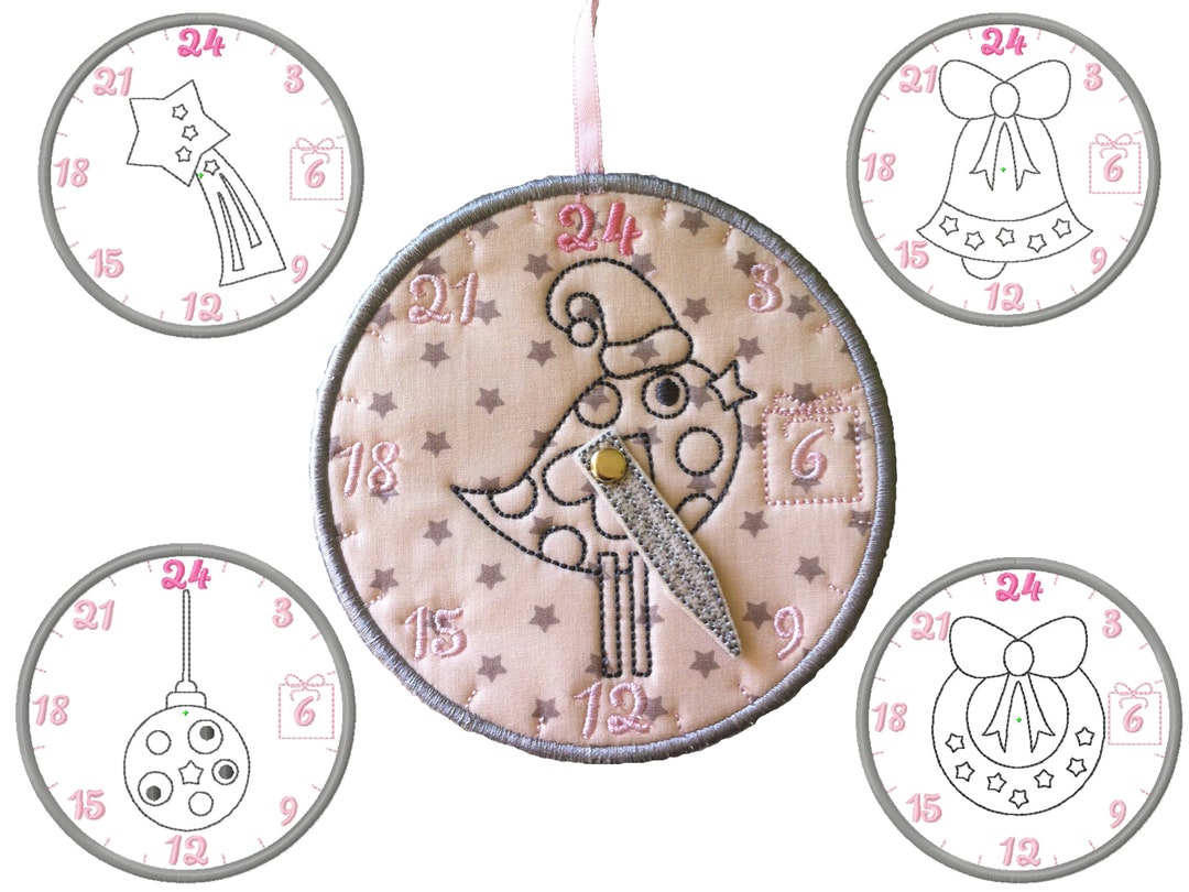 ITH Christmas Calendar Watch Various Motifs Suitable for 16x26 6x10 ...