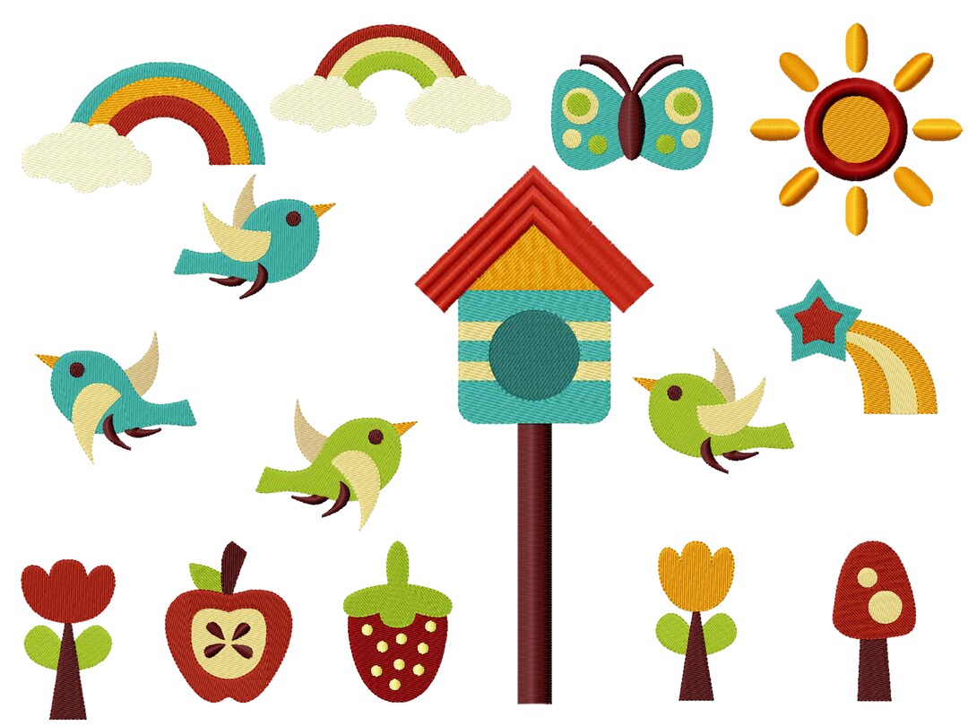 Rainbow Land Large Embroidery File From 10x10 4x4 13x18 5x7 Series 15 ...