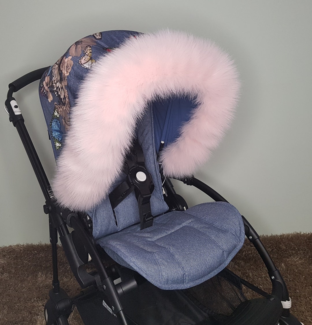 Luxury Faux Fur Pram Hood Trim Baby Pram Accessories Pushchair Stroller ...