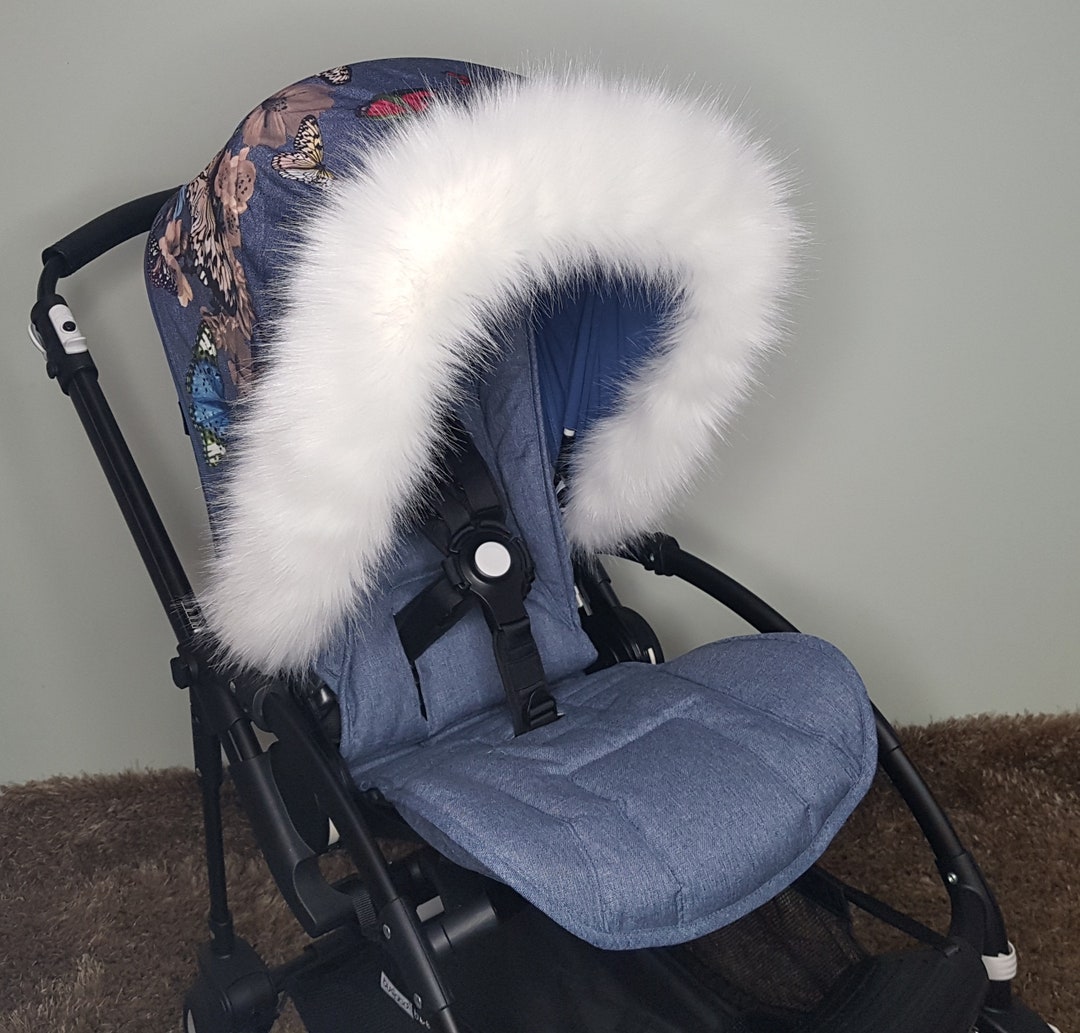 Luxury Faux Fur Pram Hood Trim Baby Pram Accessories Pushchair Stroller ...
