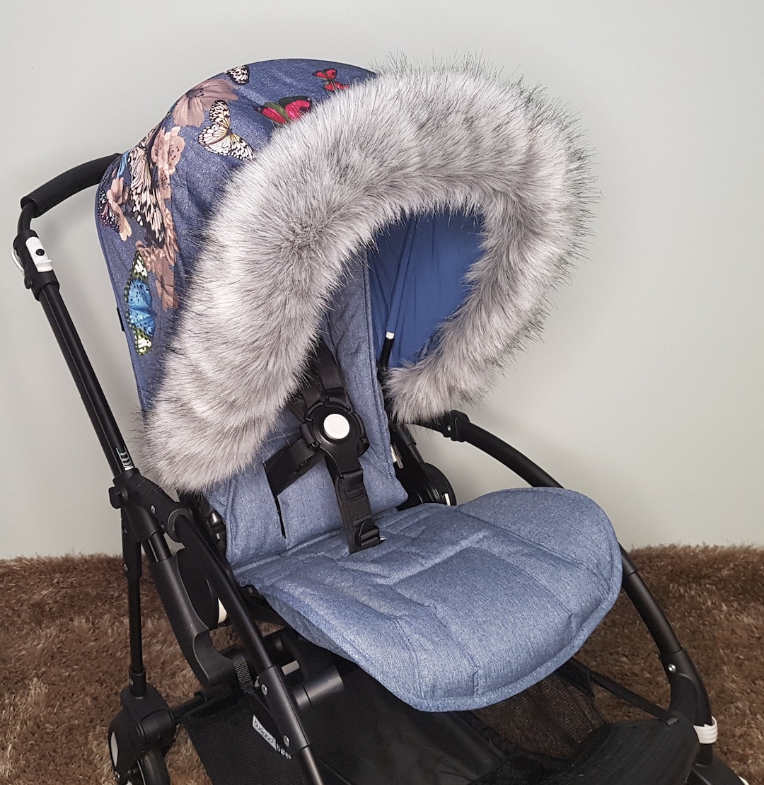 Luxury Faux Fur Pram Hood Trim Baby Pram Accessories Pushchair Stroller ...