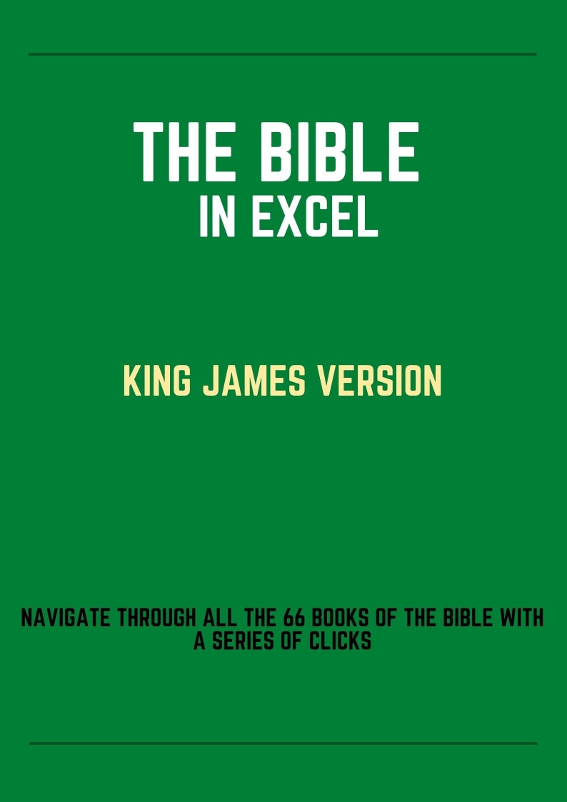 The Bible in Excel - Etsy