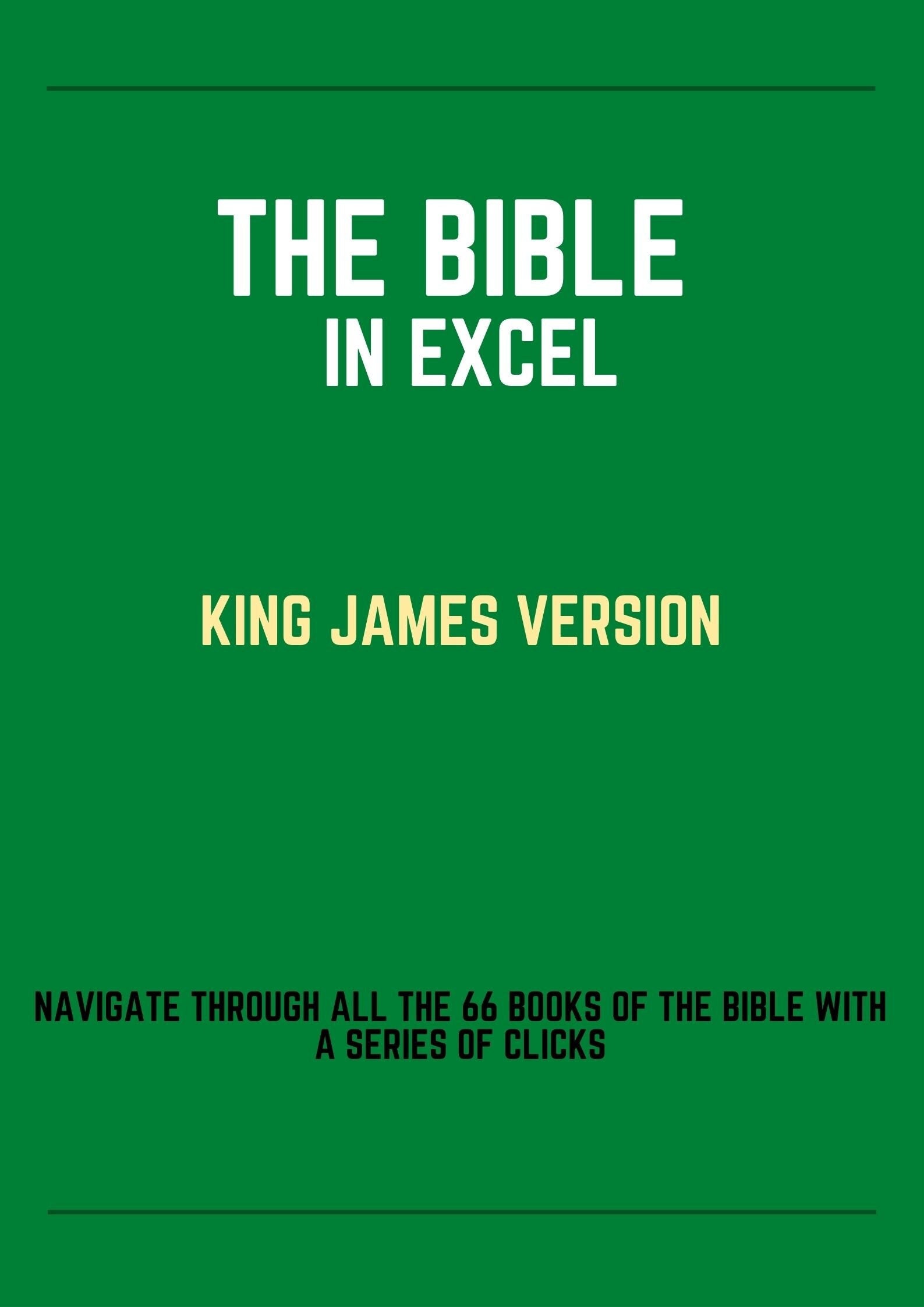 The Bible in Excel - Etsy