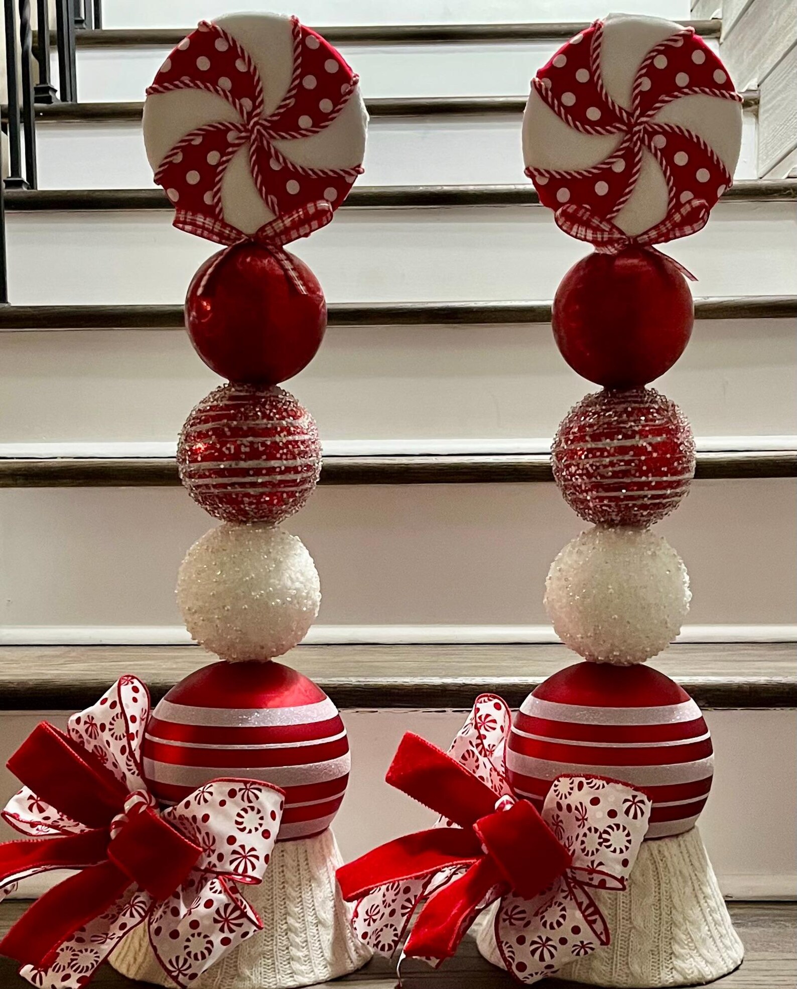 Christmas Topiaries, Christmas Centerpiece, Christmas Table Decor ...