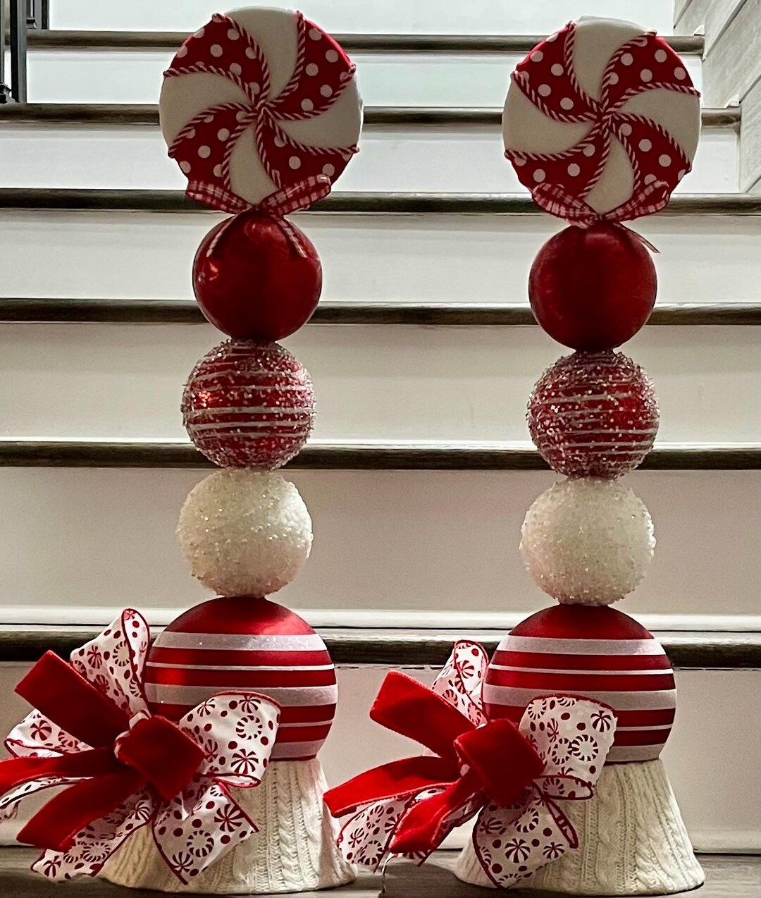 Christmas Topiaries, Christmas Centerpiece, Christmas Table Decor ...