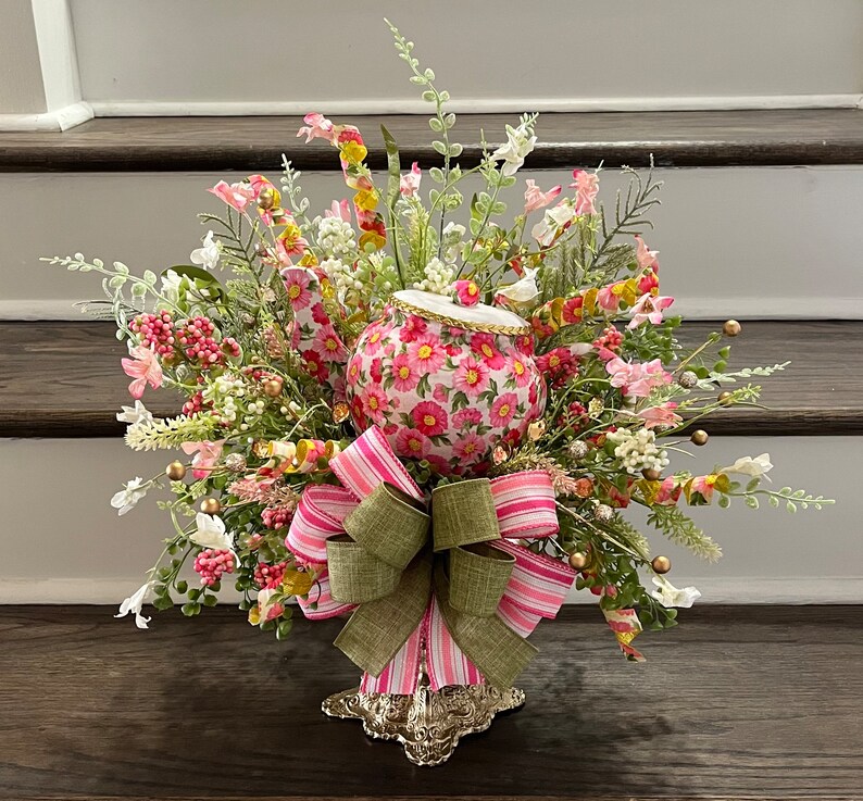 Teapot Centerpiece, Spring Table Decor, Spring Centerpiece, Teapot ...