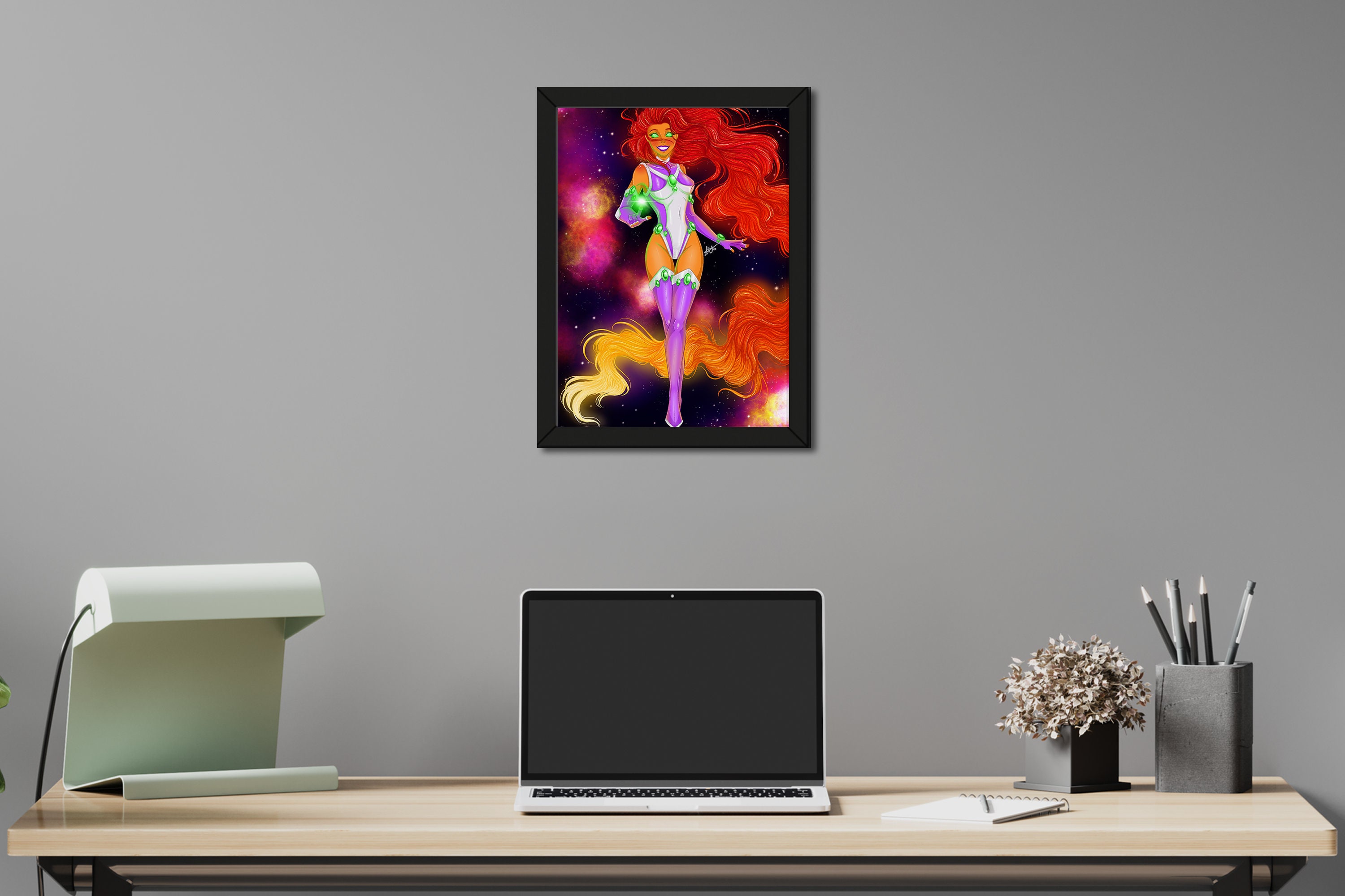 Starfire Fan Art Poster A4 teen Titans Wall Art Print teen Titans ...