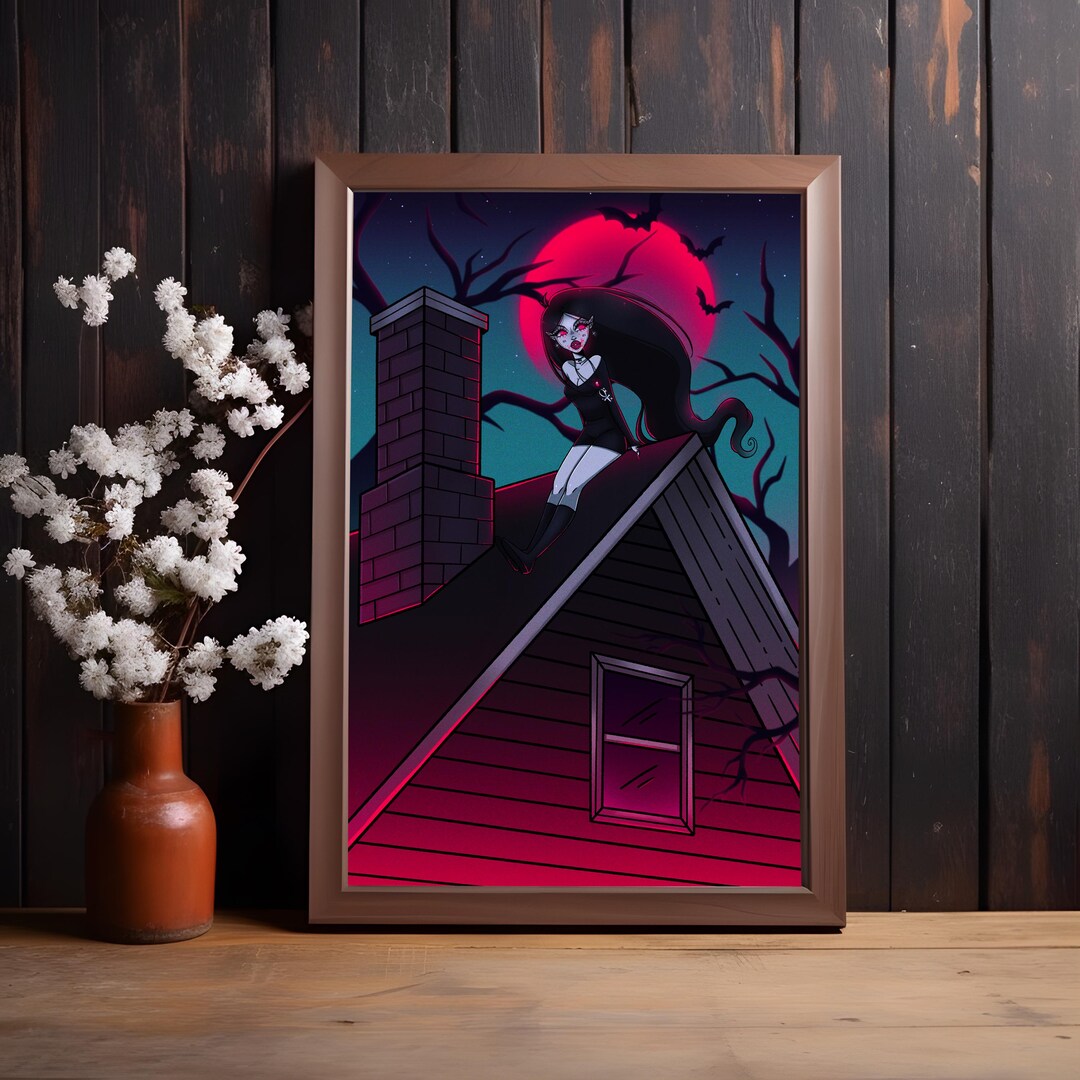 Vampire | Blood Moon Collection | A3 / A4 | Physical Print | Original ...