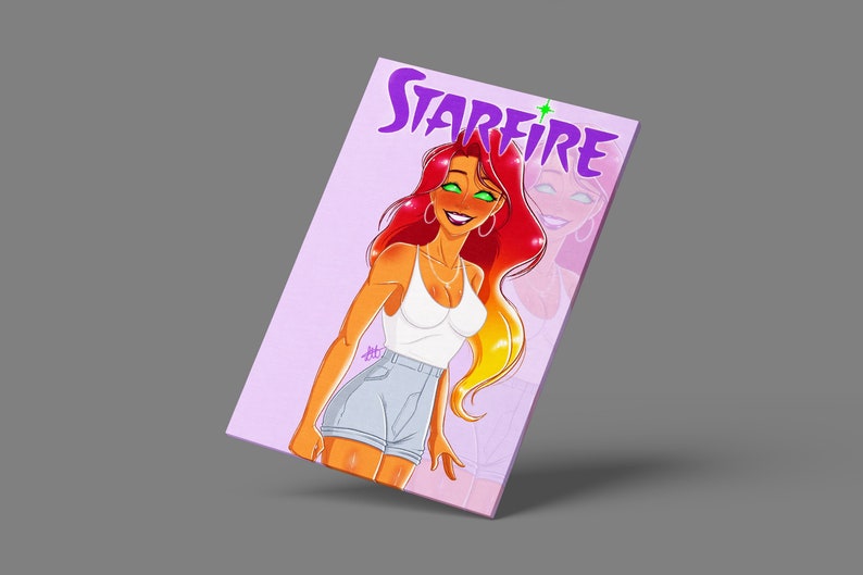 Printable Starfire casual Poster A4 Starfire teen Titans Digital Print ...