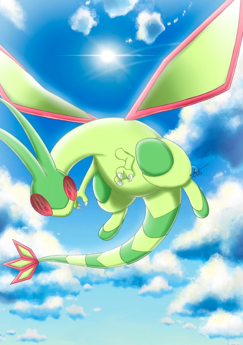 Printable Flygon Poster A3 Flygon pokemon Digital Print pokemon Instant ...
