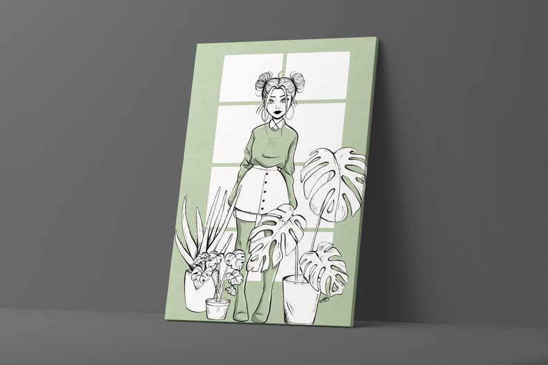 Printable OC Olive Girl Poster A4 Olive Girl original Artwork Digital ...