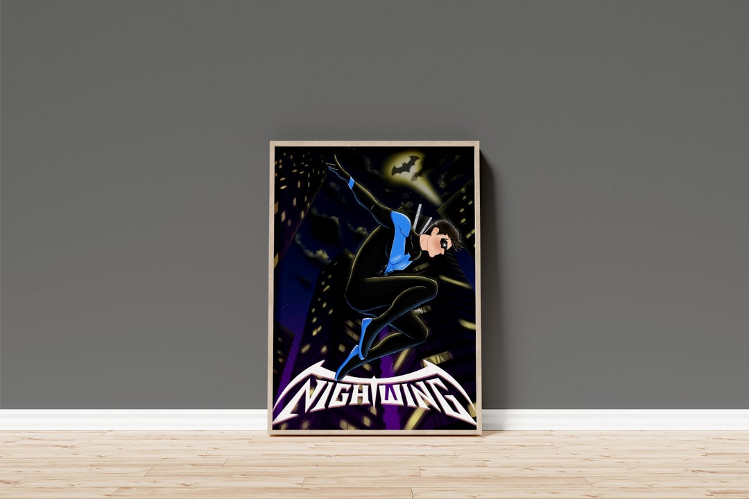 Nightwing Physical Art Print A4 - Etsy