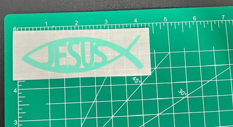Jesus Fish Vinyl Decal - Christian Car Sticker - Etsy