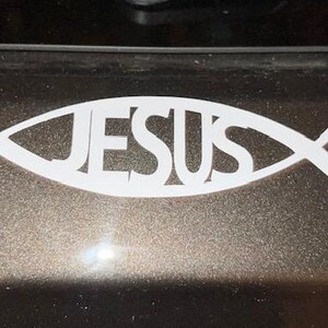 Jesus Fish Vinyl Decal - Christian Car Sticker - Etsy