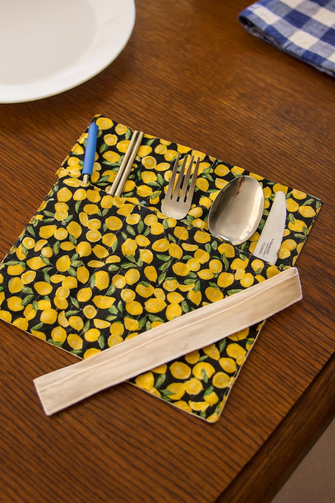Eco-friendly Fabric Utensil Roll, Travel Cutlery Case - Etsy