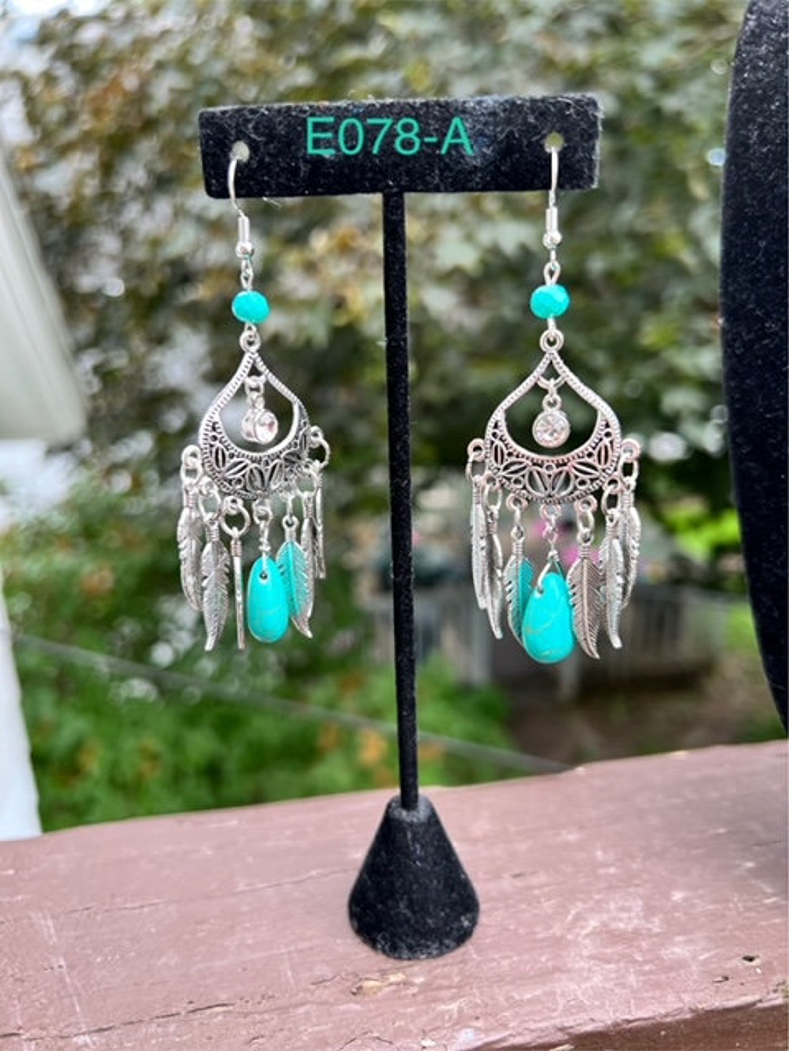 Turquoise Chandelier Earrings, Antique Tibetan Silver Chandelier Design ...