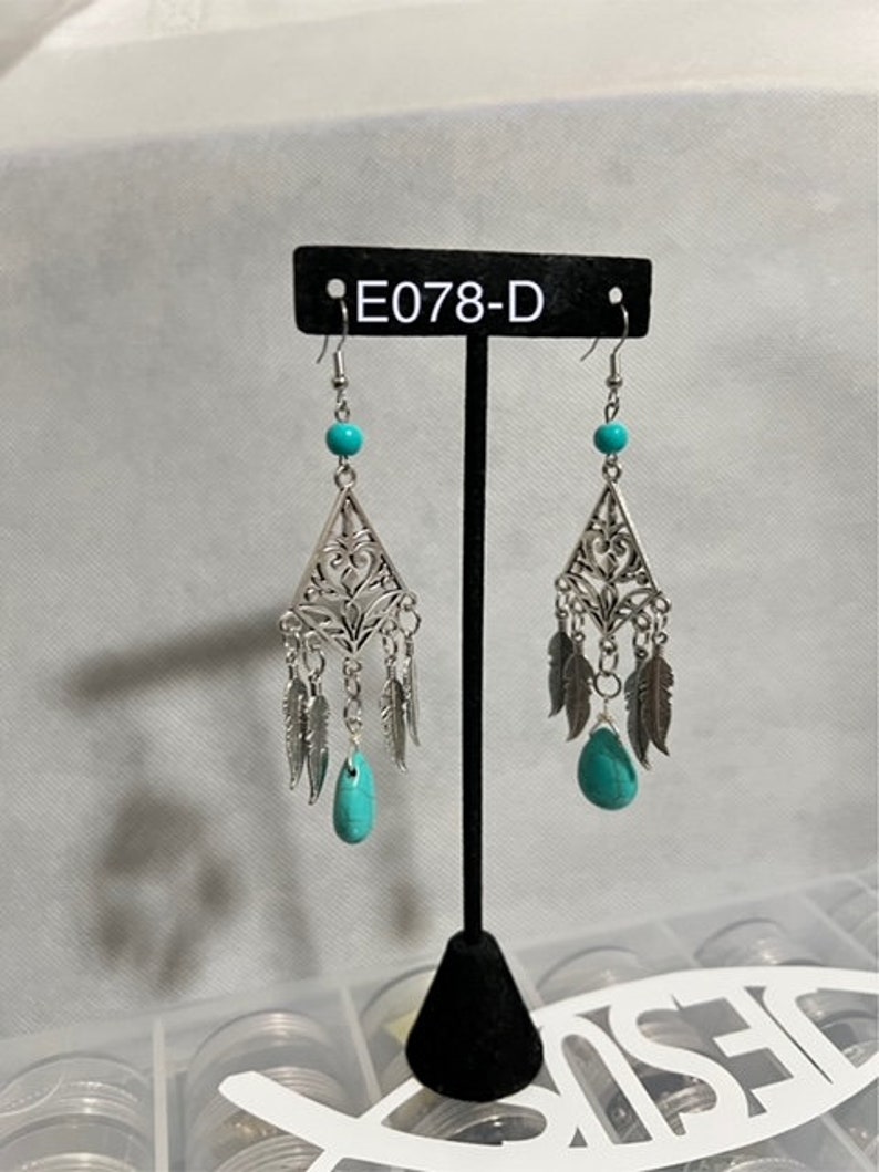 Turquoise Chandelier Earrings, Antique Tibetan Silver Chandelier Design ...