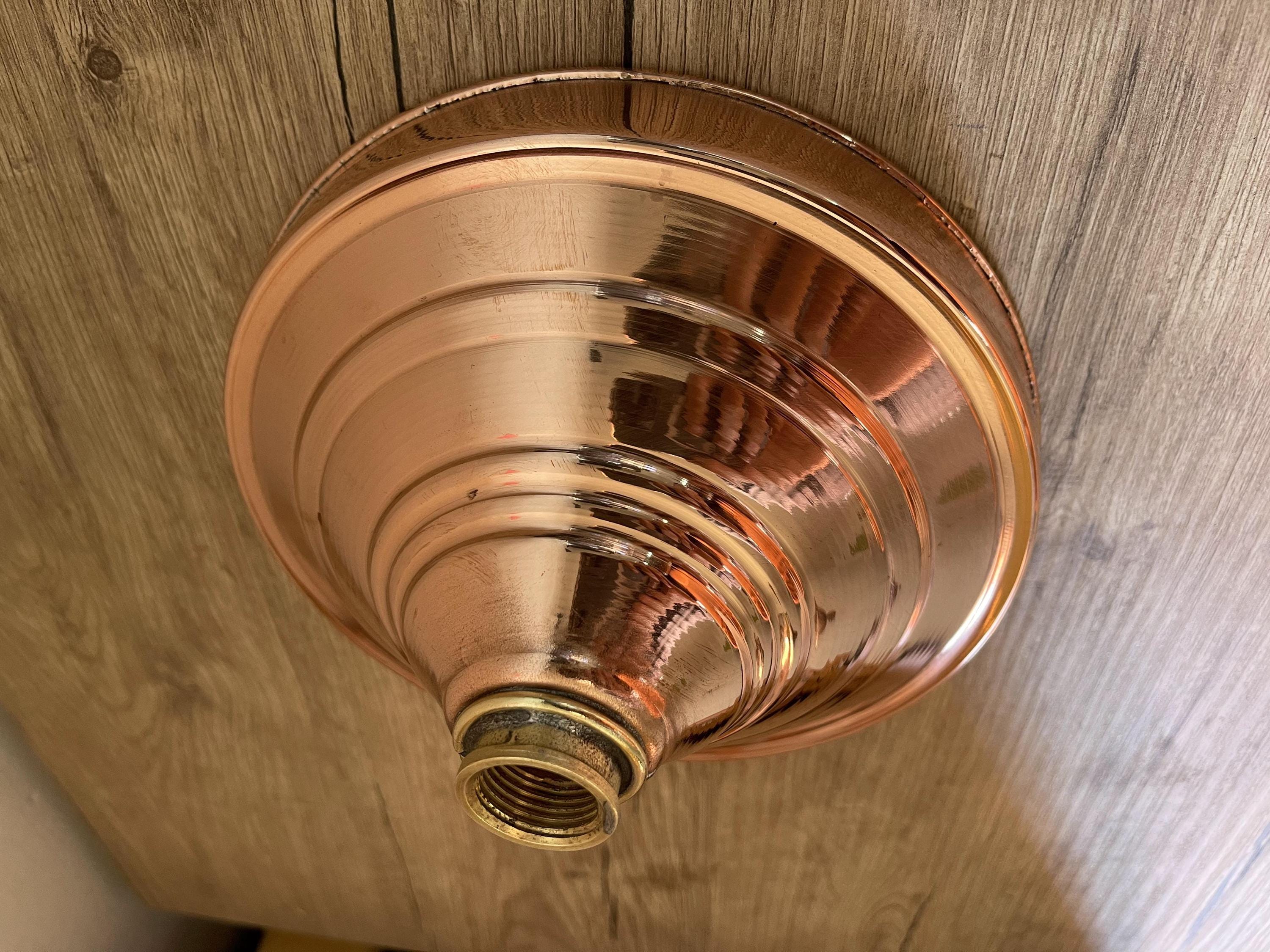 Unlacquered Solid Copper Rain Shower Head, Large Round Handcrafted ...