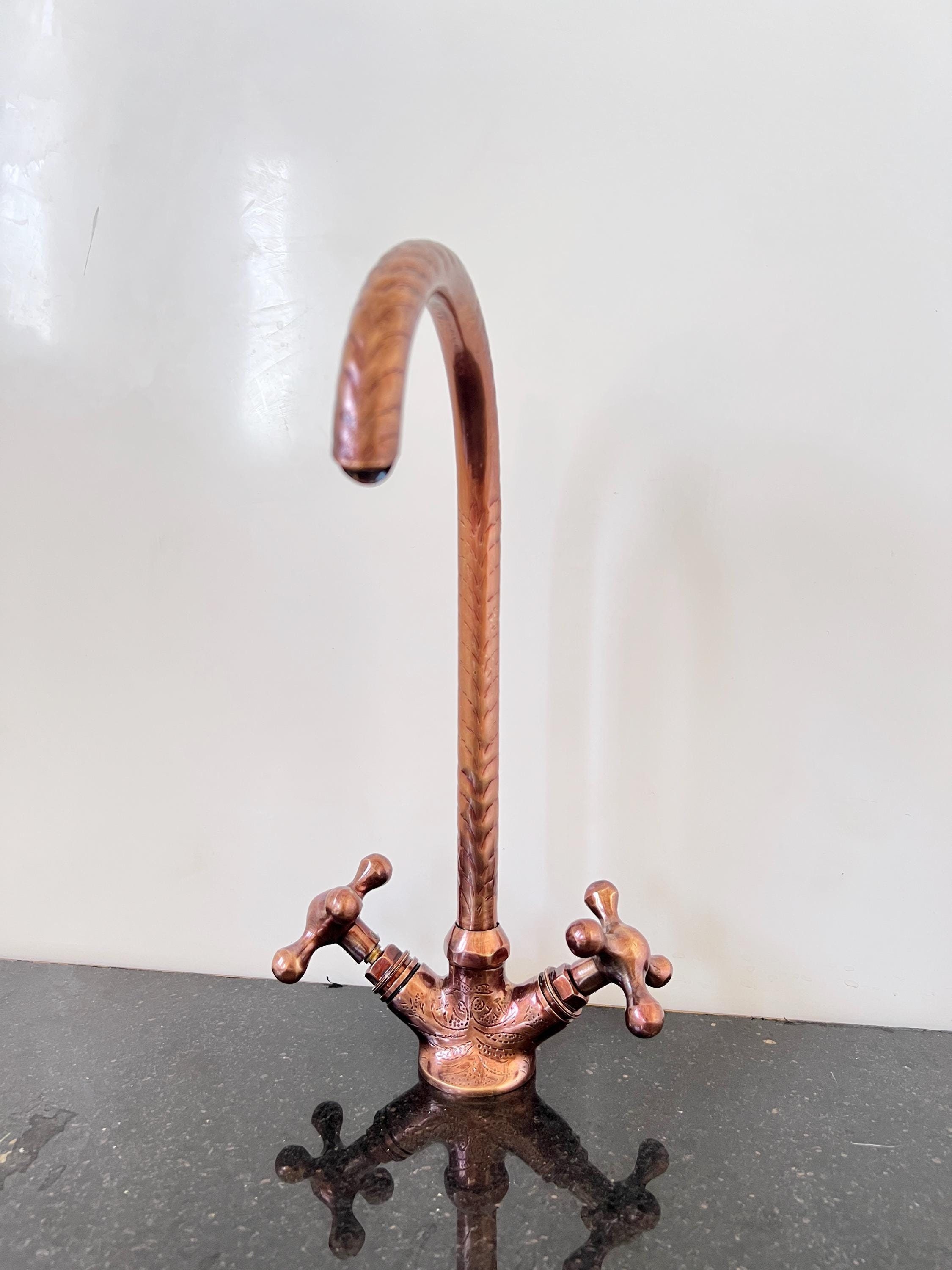 Copper Faucet , Handcrafted Copper Sink Faucet, Single Hole Bathroom ...