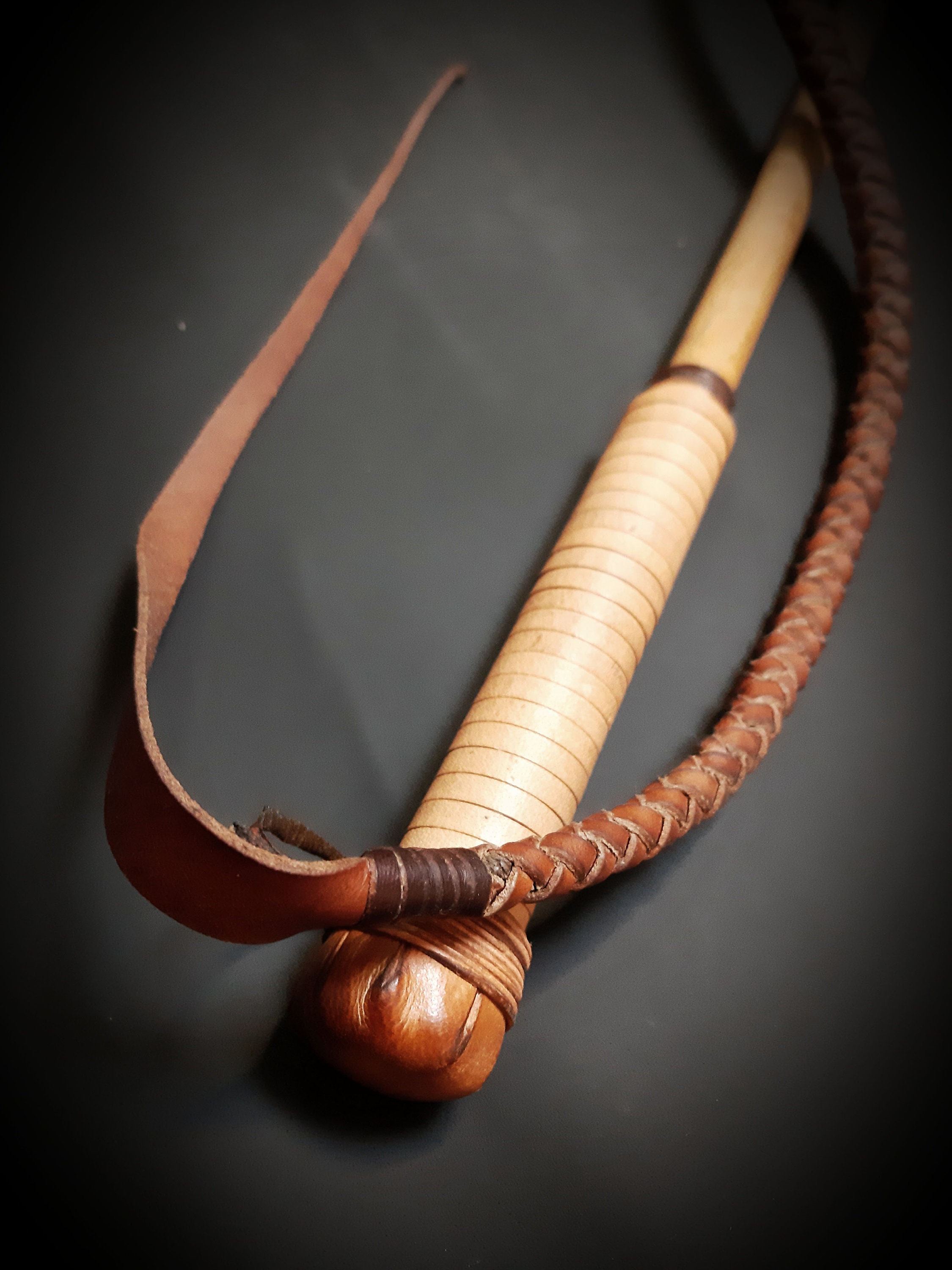 SM Coachman's Whip With Wooden Handle - Etsy