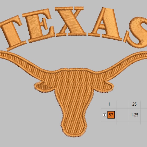 Texas Longhorn Embroidery Design - Etsy