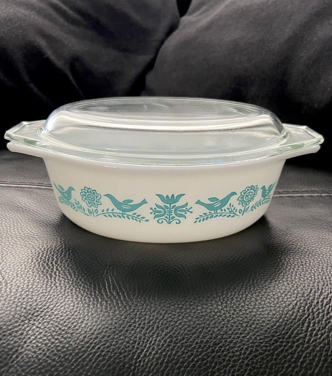 1960's PYREX Bluebird Promotional Casserole Dish 043 Pyrex With Lid ...