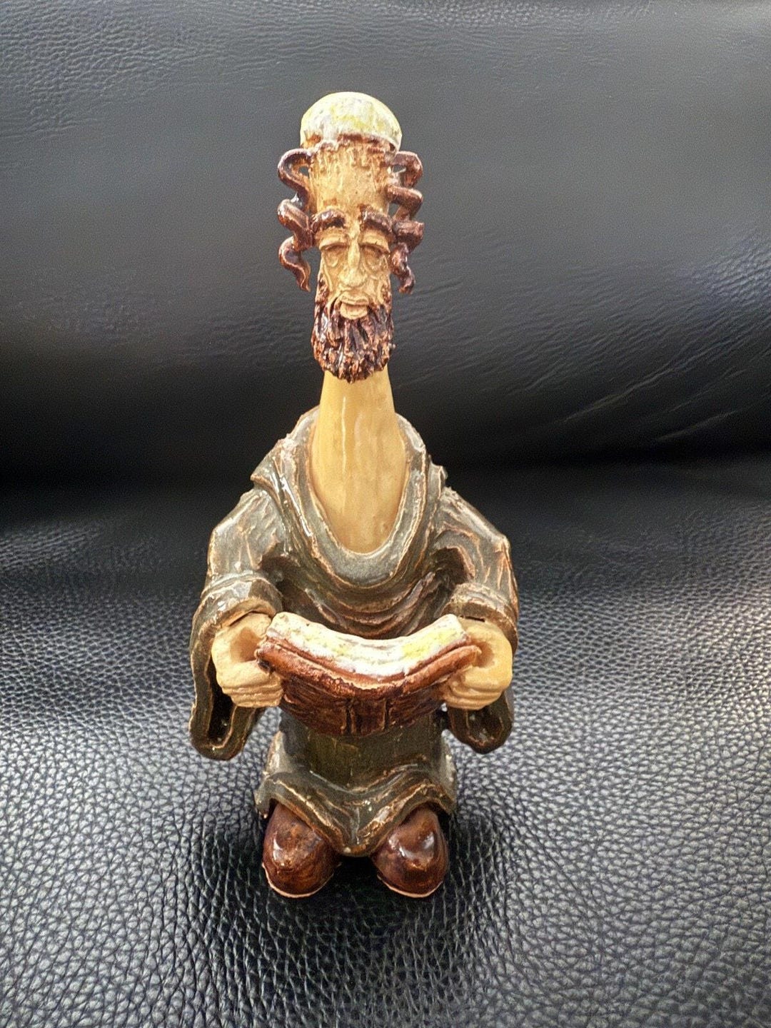 Orthodox Rabbi Jewish Sculpture Statue Judaica Handmade Clay Pottery ...