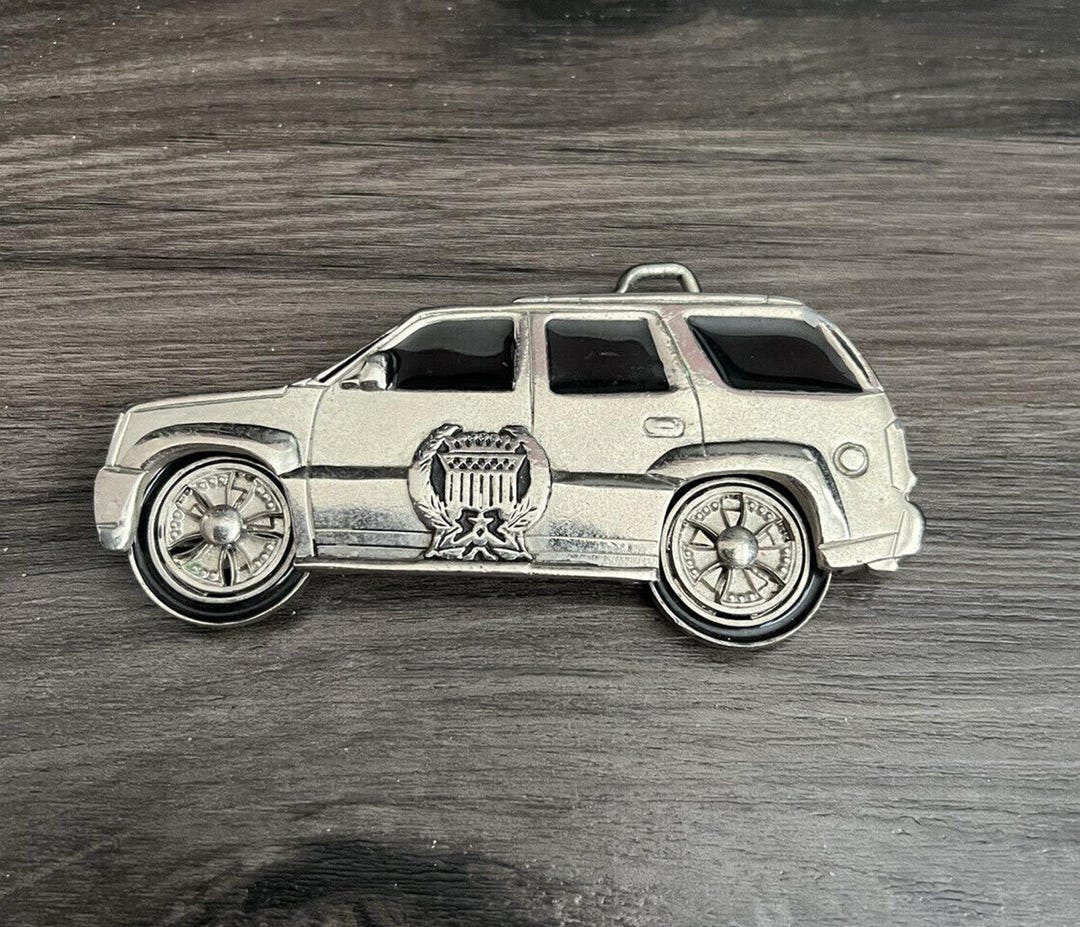 Silver Star Spinner Belt Buckle Escalade Spinning Wheels SUV 2004 ...