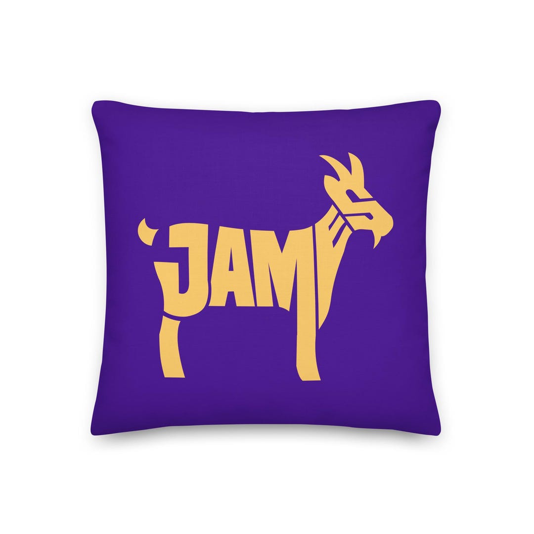 Lebron James Premium Pillow, GOAT Typography | Los Angeles Lakers ...