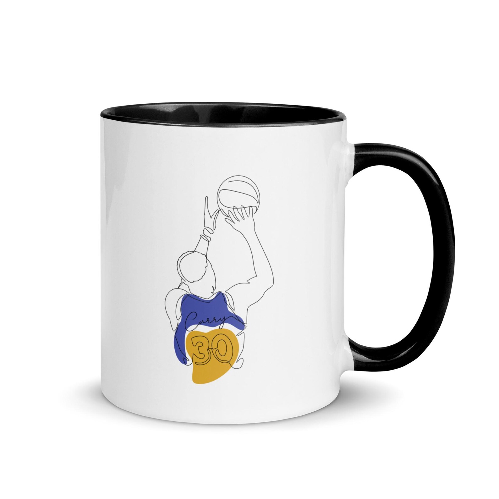 Steph Curry Shooting Mug With Colour Inside | Golden State Warriors Mug ...