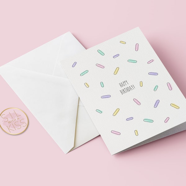 Sprinkles Birthday Card - Etsy