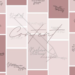 100 Social Media Quote Bundle Blush Pink Quote Templates for Instagram ...