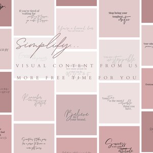 100 Social Media Quote Bundle Blush Pink Quote Templates for Instagram ...