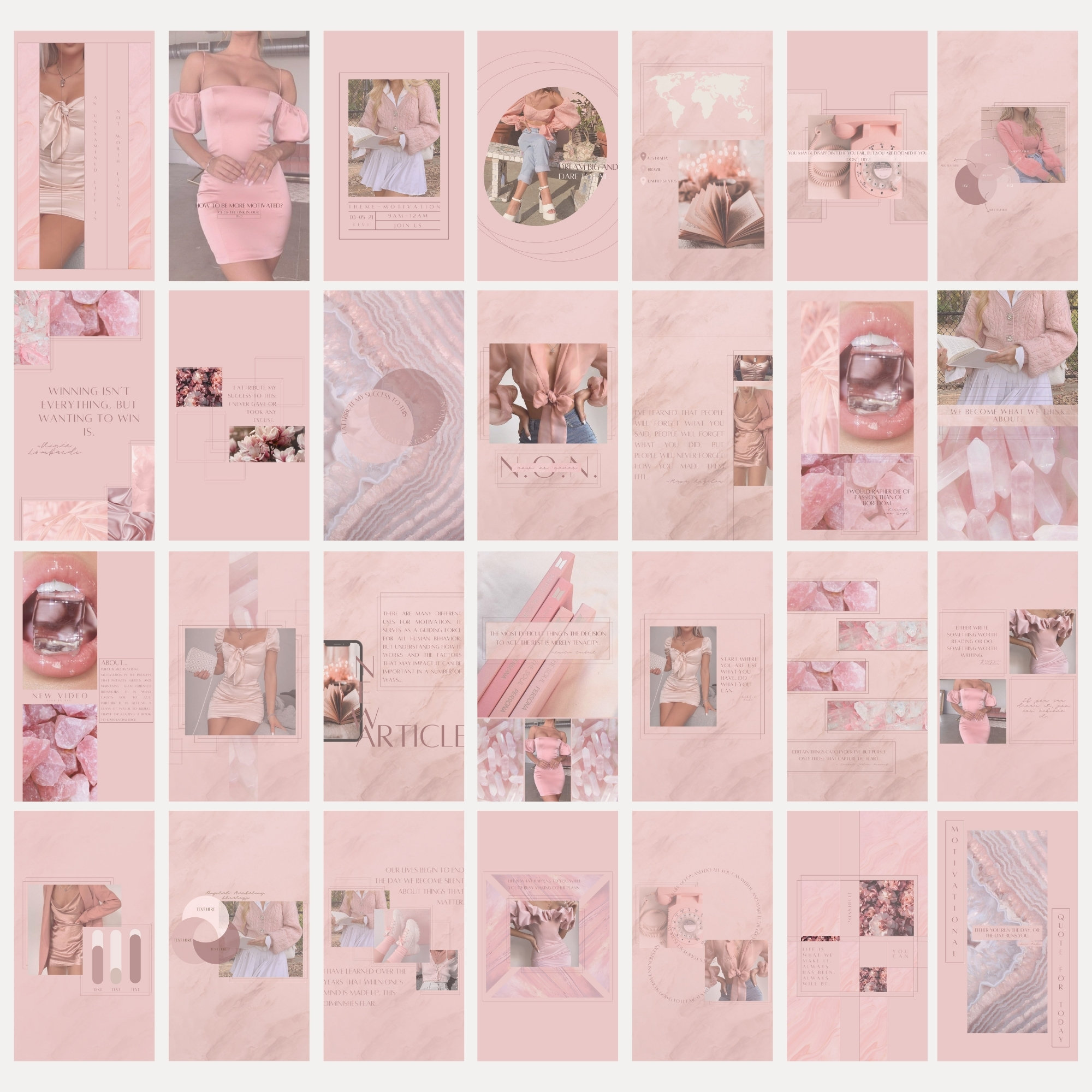 140 Pink Instagram Stories Pink Instagram Posts Instagram - Etsy Australia