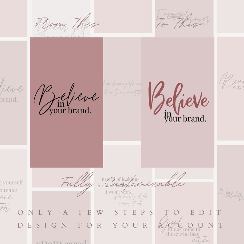 100 Social Media Quote Bundle Blush Pink Quote Templates for - Etsy