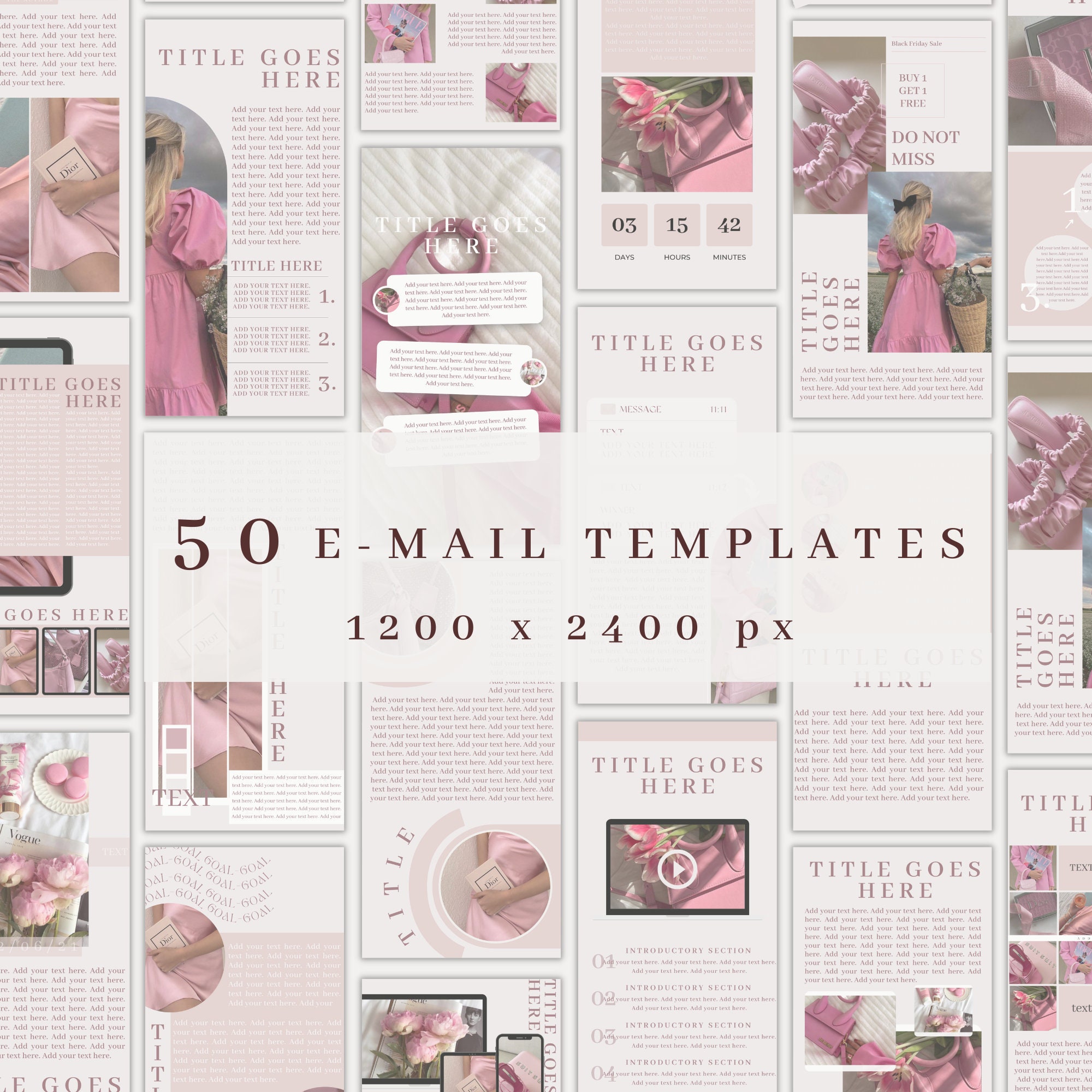 E-mail Template Canva Digital E-mail Marketing Design - Etsy