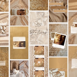 100 Gold Instagram Template| Canva Luxury Branding Templates| Instagram ...